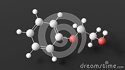 Phenoxyethanol Molecule, Molecular Structure, Primary Alcohols, Ball ...