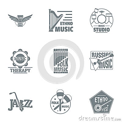 Philharmonic Logo Set, Simple Style Vector Illustration | CartoonDealer ...