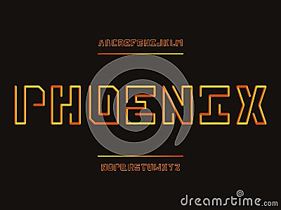 Phoenix Font. Vector Alphabet | CartoonDealer.com #125144852