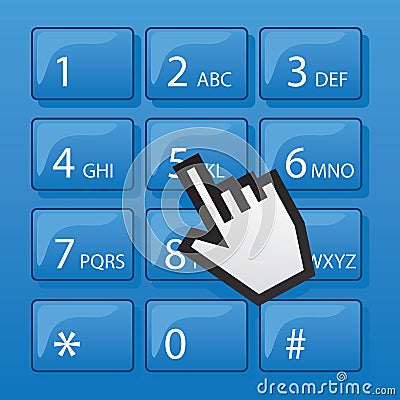 Phone Dial Pad Pointer Royalty Free Stock Images - Image: 31268489