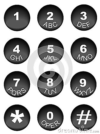 Phone Number Key Pad Royalty Free Stock Photo - Image: 4597415