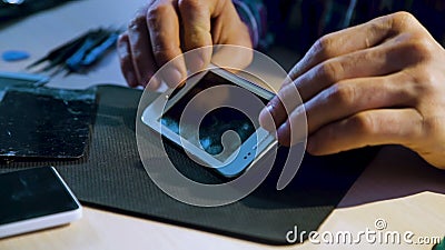 Phone Service Repair Maintenance Assembling Stock Video - Video of ...