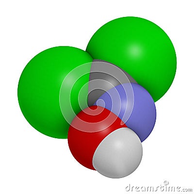 Phosgene Oxime Chemical Weapon Molecule. 3D Rendering. Atoms Are ...