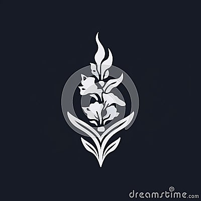 Arctic White Snapdragon Logo On Black Background Royalty-Free Stock ...