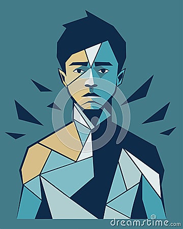 A Photograph Of A Distorted Warped Body Shape Made Up Of Shattered ...