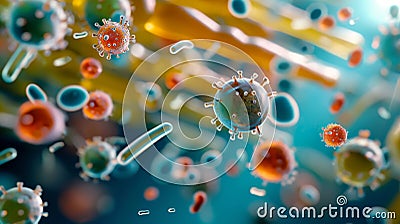 Optical Microscope Photograph Capturing Vibrant And Detailed Microbial Structures Royalty-Free ...