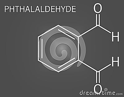 Phthalaldehyde Molecule. Skeletal Formula. Cartoon Vector ...