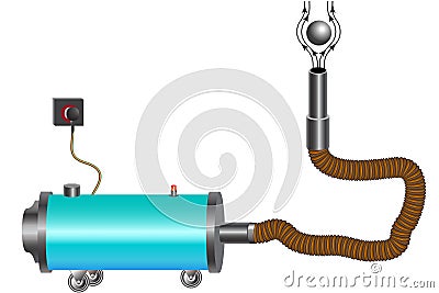 Physical Experiment Demonstrating Holding A Ball By Air Currents ...