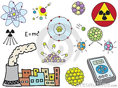 Physics - Atomic Nuclear Energy Cartoon Vector | CartoonDealer.com ...