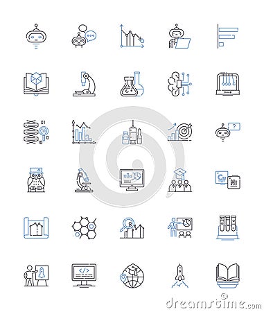 Physics Line Icons Collection. Gravity, Thermodynamics, Mechanics ...