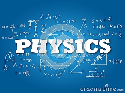 Physics Word On Light Blue Background. Vector Illustration ...