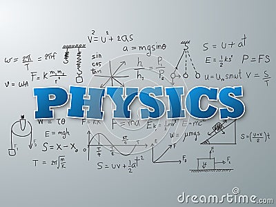 Physics Word On Light Background. Vector Illustration | CartoonDealer ...