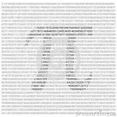 Pi 3.14 Background With Numbers And Symbol, Vector Royalty-Free Cartoon ...