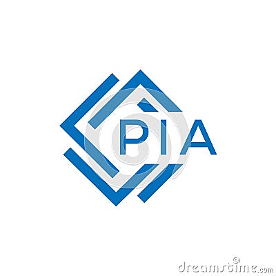 PIA Letter Logo Design On White Background. PIA Creative Circle Letter ...