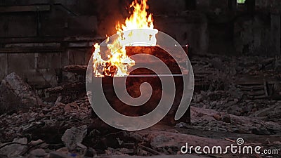 Piano on Fire Musical Instrument Stock Footage - Video of danger ...