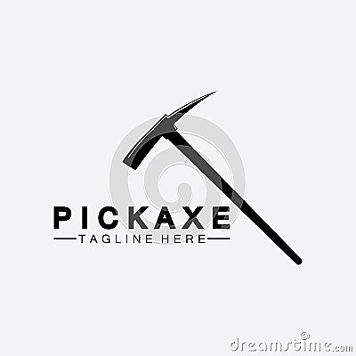 Pickaxe Logo Vector Icon Symbol Illustration Design Template, Mining ...