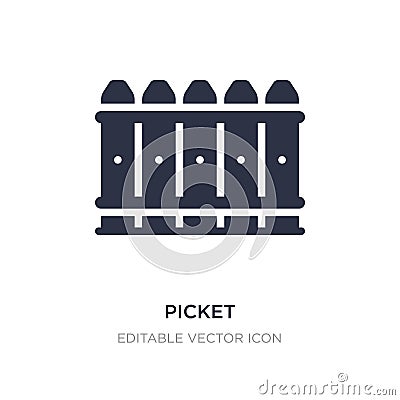Picket Icon On White Background. Simple Element Illustration From ...