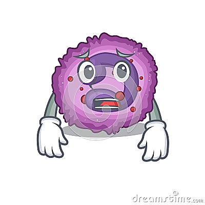 A Picture Of Eosinophil Cell Showing Afraid Look Face Vector ...