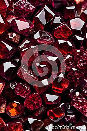 A Macro Detail Texture Background Featuring A Red Garnet (grossular ...