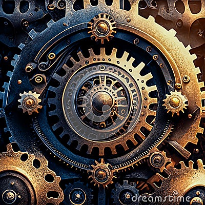 Vintage Cogs Gears Banner Background Wallpaper Royalty-Free Stock Image ...