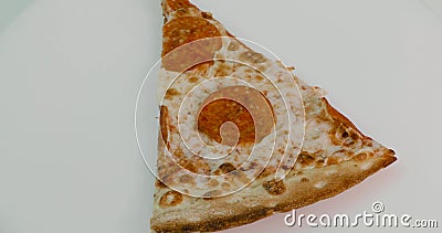 Piece Of Pizza Spins Around Its Axis Stock Video - Video of holidays ...