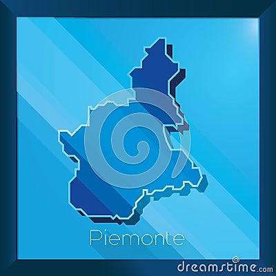 Piemonte Map. Vector Illustration Decorative Design | CartoonDealer.com #184978605