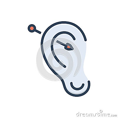 Color Illustration Icon For Pierce, Puncture And Orifice ...