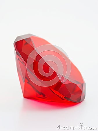 Pierre Gemme Rouge Rouge Transparente Photo stock - Image: 14543790