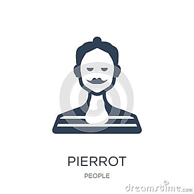 Pierrot Icon In Trendy Design Style. Pierrot Icon Isolated On White ...