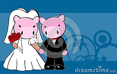 Pig Married Cartoon Background | CartoonDealer.com #48229115