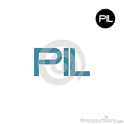 PIL Logo Letter Monogram Design Cartoon Vector | CartoonDealer.com ...