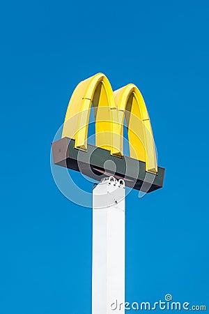 McDonald Sign Board On Blue Sky Editorial Image | CartoonDealer.com ...