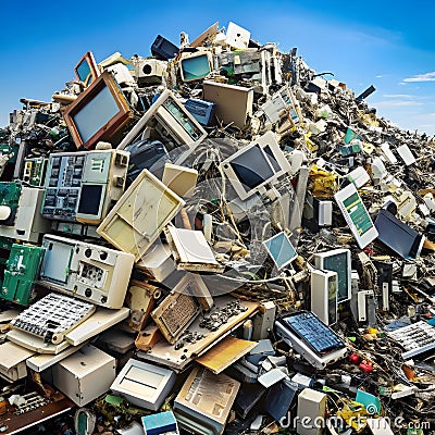 Pile Of E Waste Isolated Royalty-Free Stock Photo | CartoonDealer.com ...