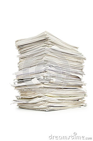Pile Of Papers Stock Image - Image: 26632141