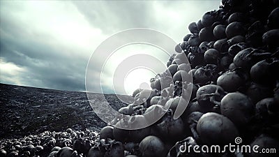 Pile of Skulls. Apocalypse and Hell Concept. Realistic Cinematic 4k ...
