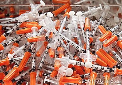 Pile Of Used Syringes Stock Photo - Image: 10594570