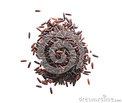 Pile Of Wild Rice On White Background Stock Image | CartoonDealer.com ...