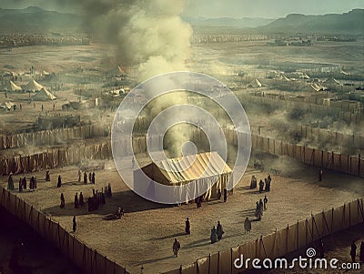 The Pillar Of Cloud Over The Tabernacle Of The Congregation In Desert ...