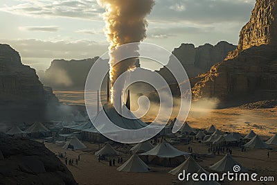 The Pillar Of Cloud Over The Tabernacle Of The Congregation In Desert ...