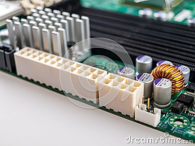 24-pin Power Connector For The PC Of The Motherboard, Through Which ...