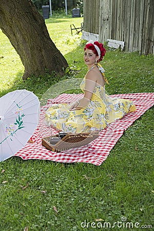 Pin up picnic - Stock Image - Everypixel