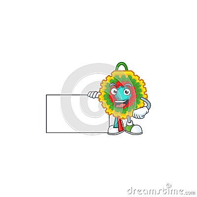 Pinata Cute Cartoon Character With A Board Vector Illustration ...