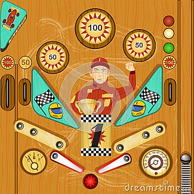 Pinball Illustration 2 Stock Vector - Image: 49290025