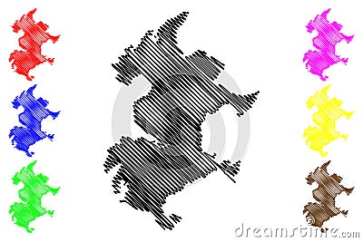 Pingtan Island People`s Republic Of China, PRC Map Vector Illustration ...