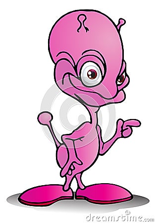 Pink Alien Stock Image - Image: 26599401