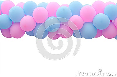 Pink And Blue Balloon Stock Photo - Image: 54110721