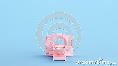 Pink Brain Scanner Computerized Tomography X-Ray Imaging Technique ...