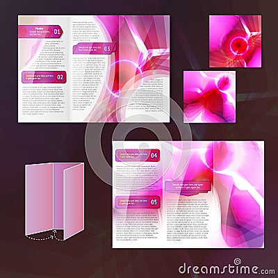 Pink Brochure Template Stock Vector - Image: 41816852