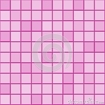 Pink Ceramic Square Tiles Seamless Pattern. Home Interior, Bathroom And ...