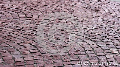 Pink Cobble Stone Texture Pavement Pattern Structure Stock Video ...